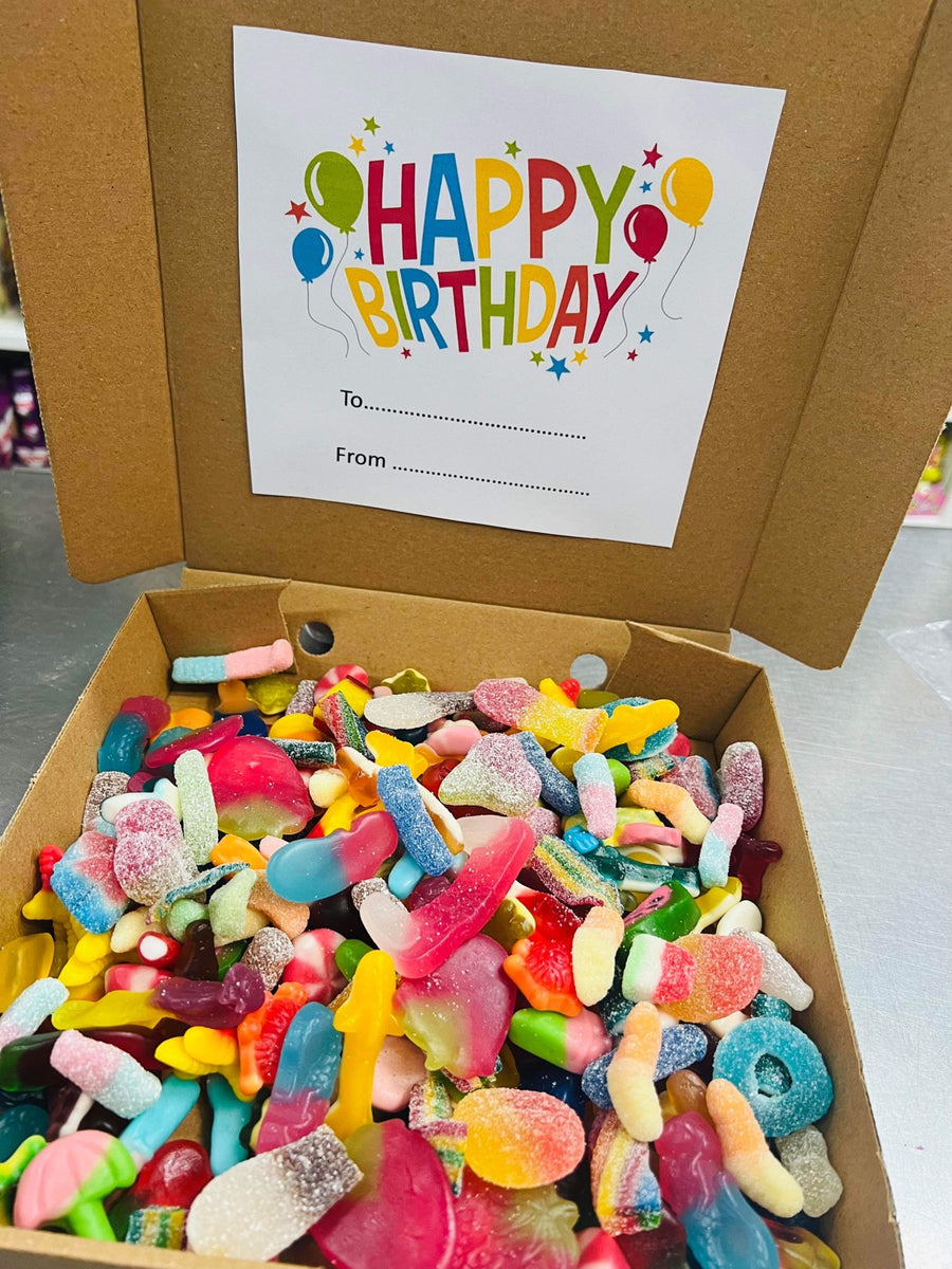 Personalised Birthday Sweet Boxes – Retro SweetShop UK