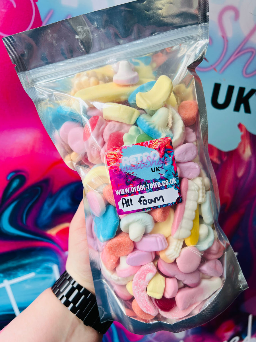 Foam sweet Pouch – Retro SweetShop UK